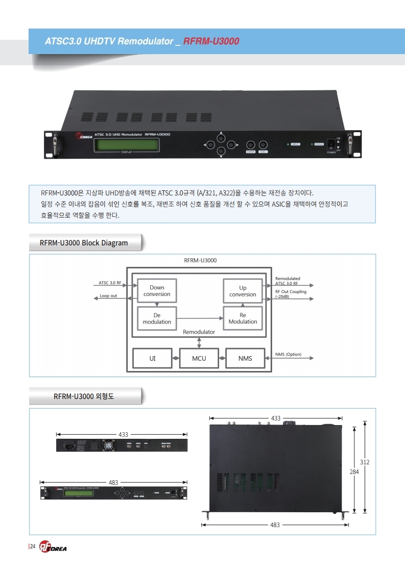 UHD Remodulator [ RFRM-U3000 ] > DigitalHeadend | 디지털알에프코리아